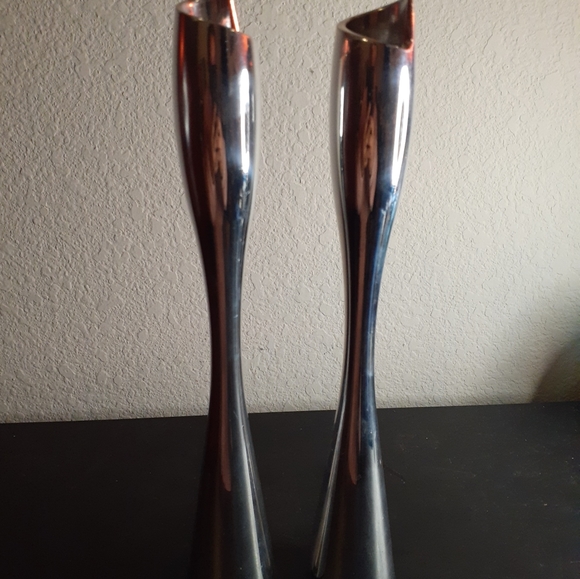 Nambe | Accents | Gorgeous Nambe Silverplated 2 Taper Candlestick ...